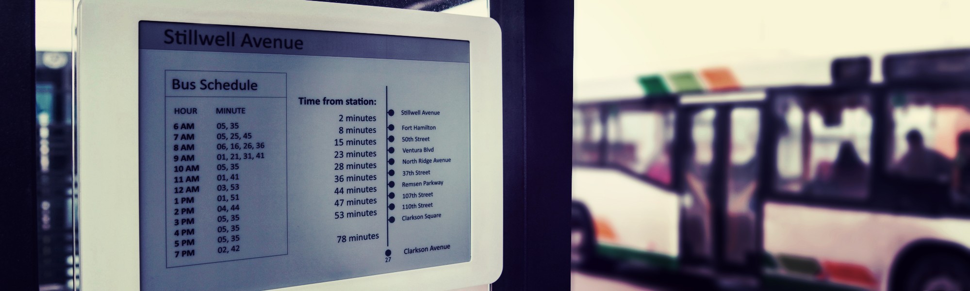 Don’t throw passengers under the bus: transport info on e-paper - Visionect