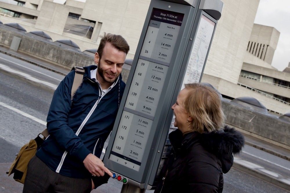 London Bus Stops Get Interactive With Electronic Paper Visionect