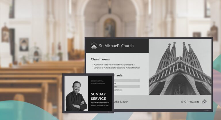 The Best Digital Signage for Churches - Visionect
